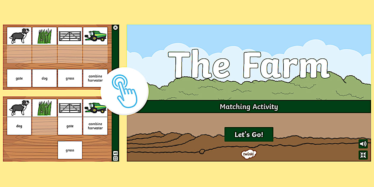The Farm Interactive Matching Activity (teacher made)