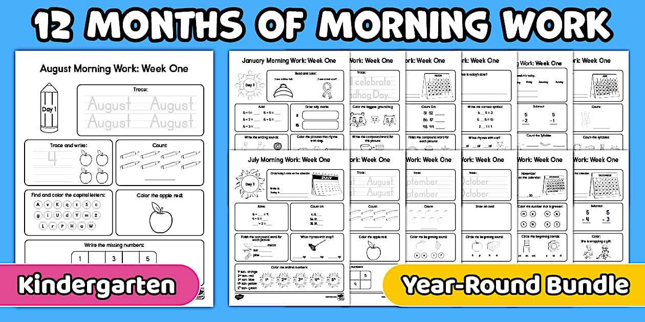 Kindergarten Morning Work | Resource | Twinkl USA - Twinkl