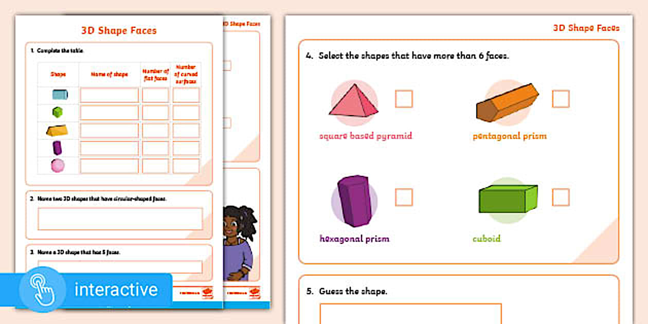 👉 White Rose Maths Supporting Y2: Count Faces on 3D Shapes