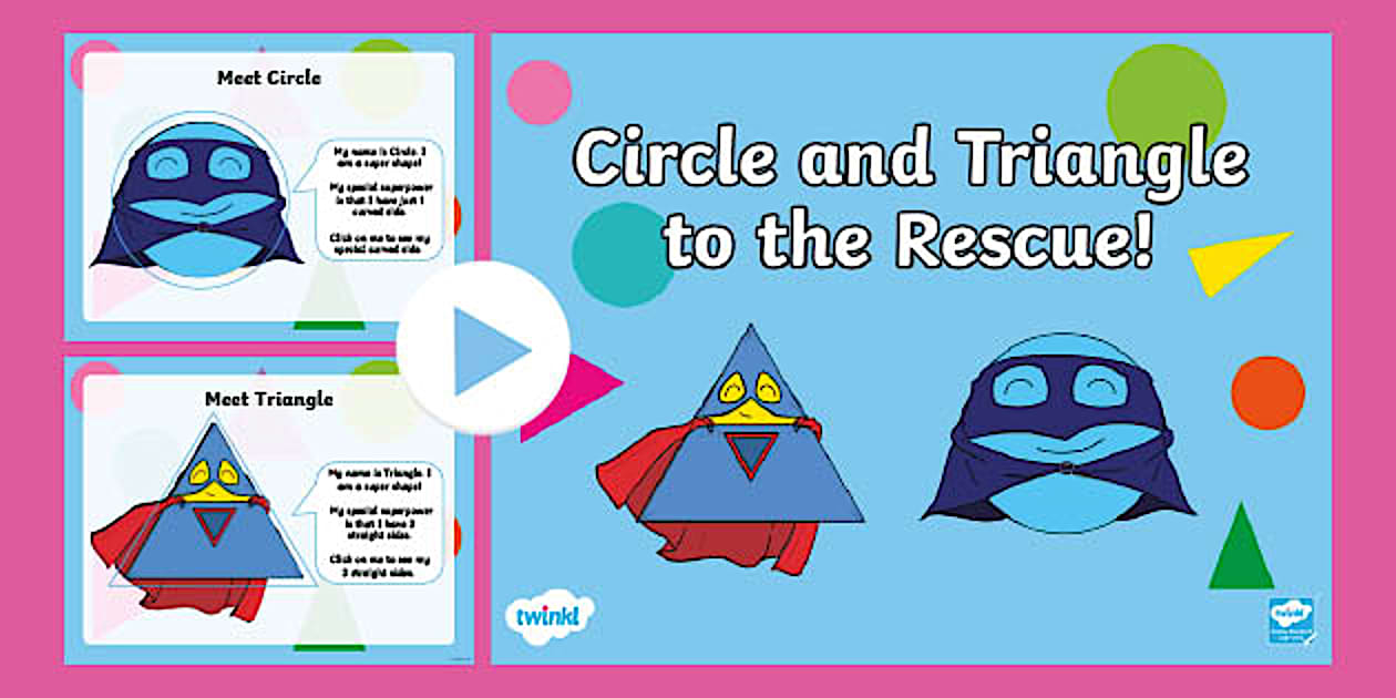 👉 Circle and Triangle to the Rescue! 2D Shape PowerPoint