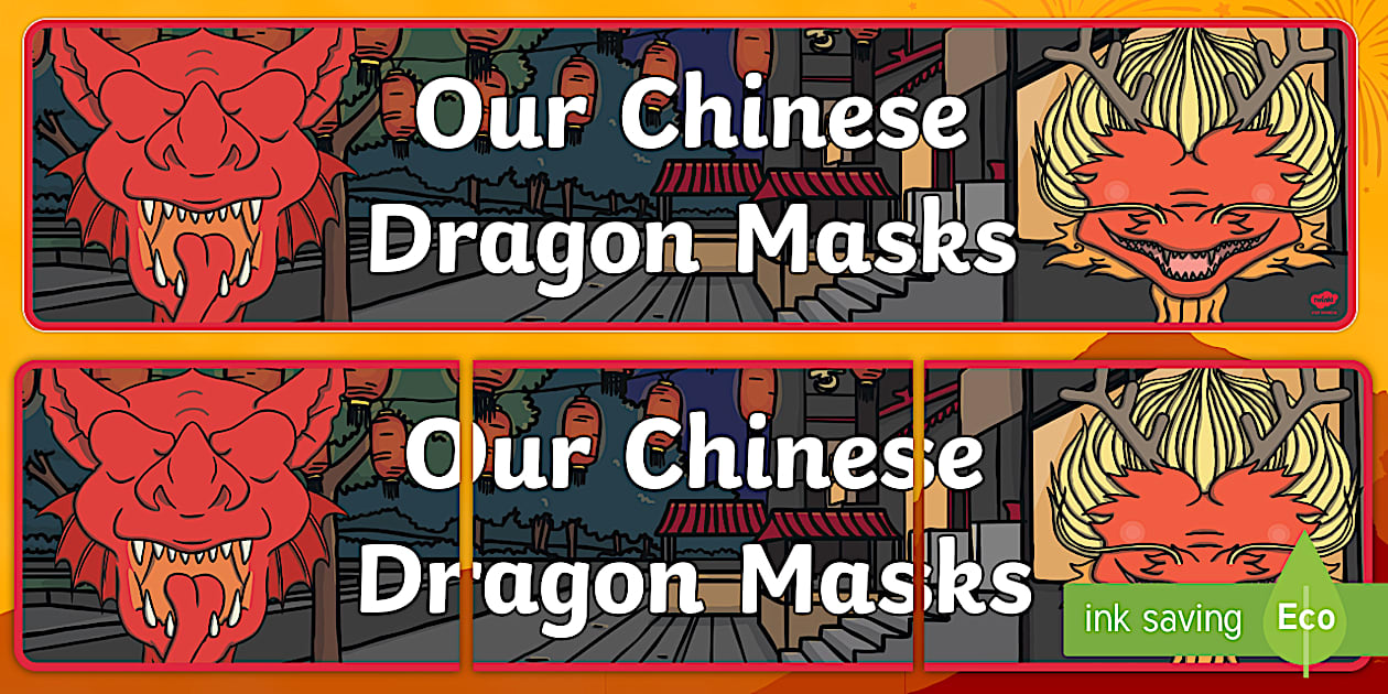 Our Chinese Dragon Masks Display Banner