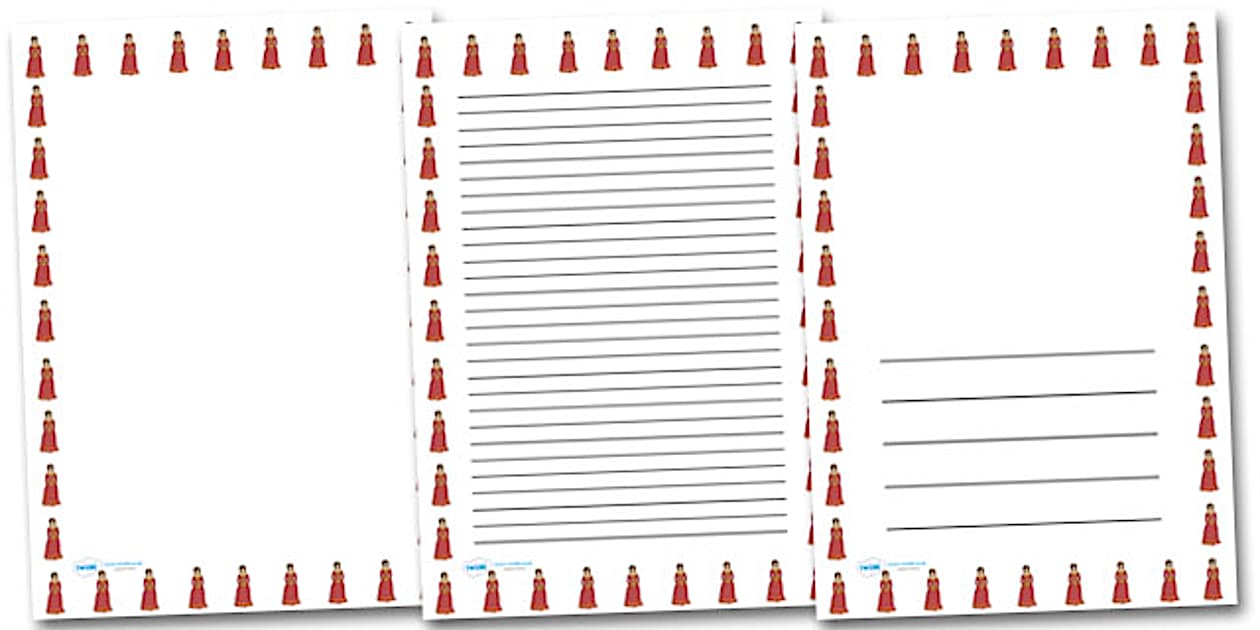 Princess Frames and Borders for Writing and Art Activities