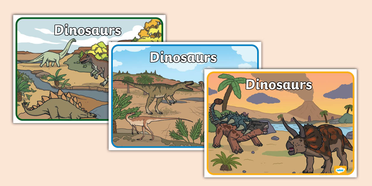 * NEW * Dinosaurs Scene Posters | Display Poster | Twinkl