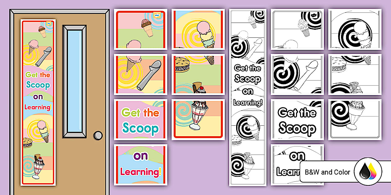 Ice Cream Door Banner for Bulletin Boards | Twinkl USA