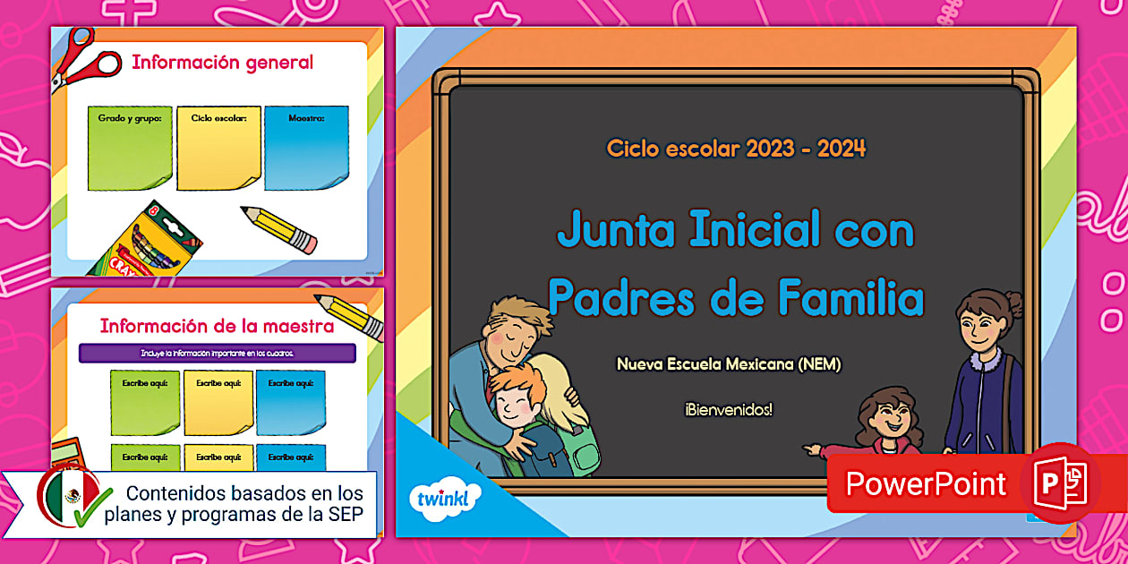 PowerPoint: Junta inicial con padres de familia - Twinkl