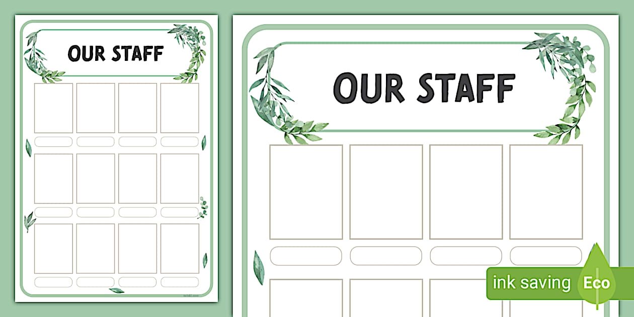 Botanical-Themed Meet Our Staff Display Banner