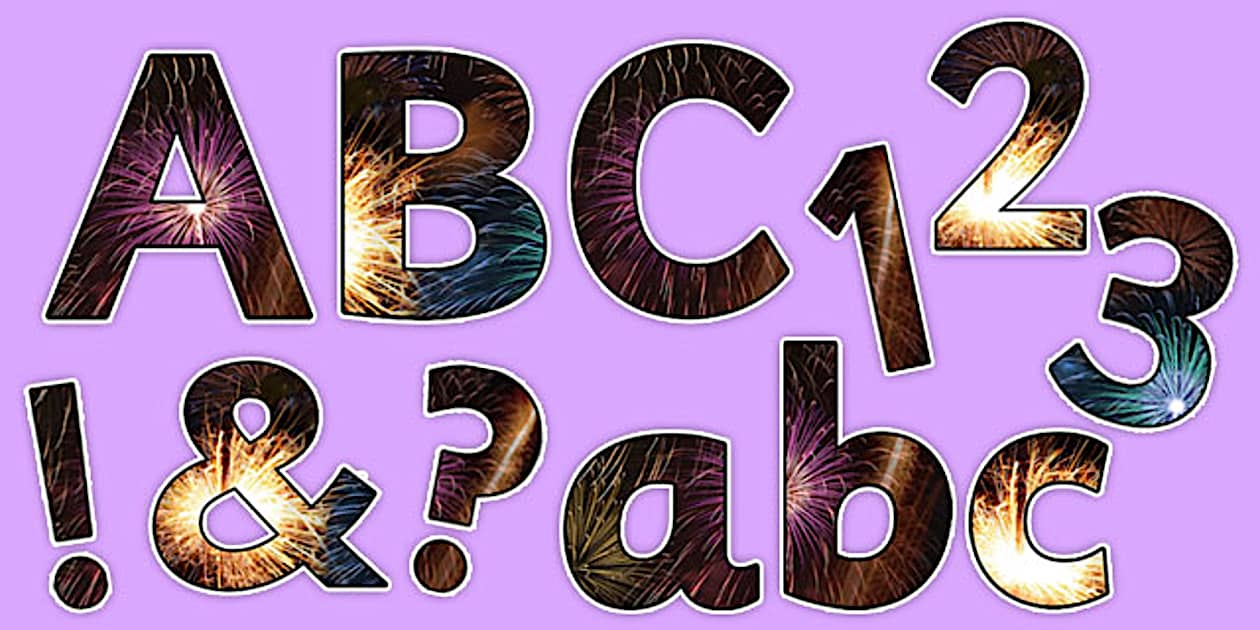 Editable Fireworks Photo Display Lettering (professor feito)