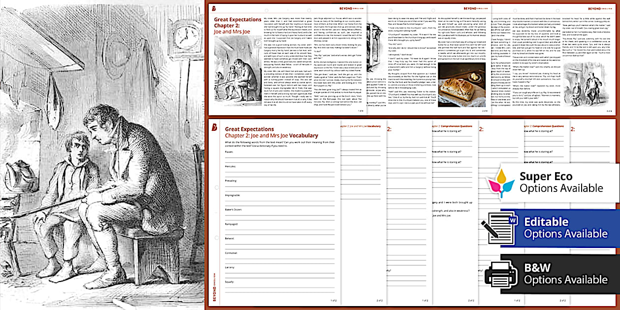 Great Expectations GCSE English Comprehension Worksheets
