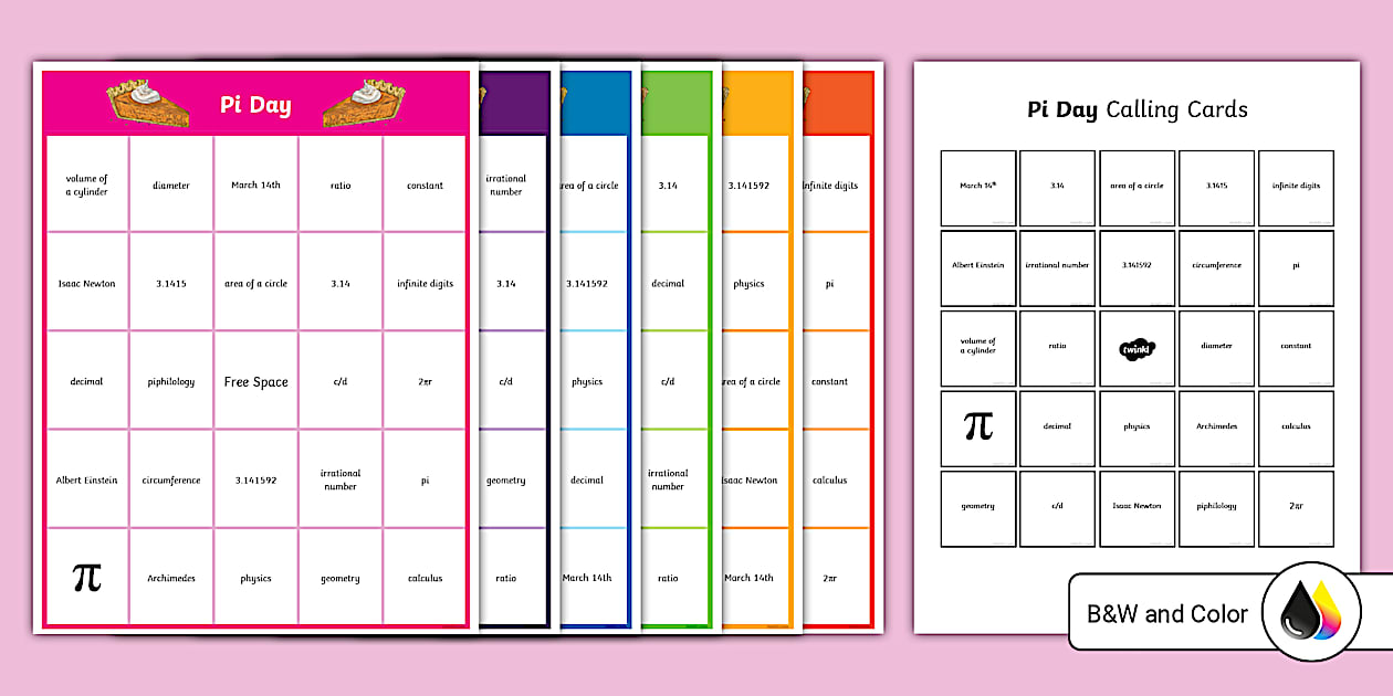 Pi Day Bingo Game (professor feito) - Twinkl