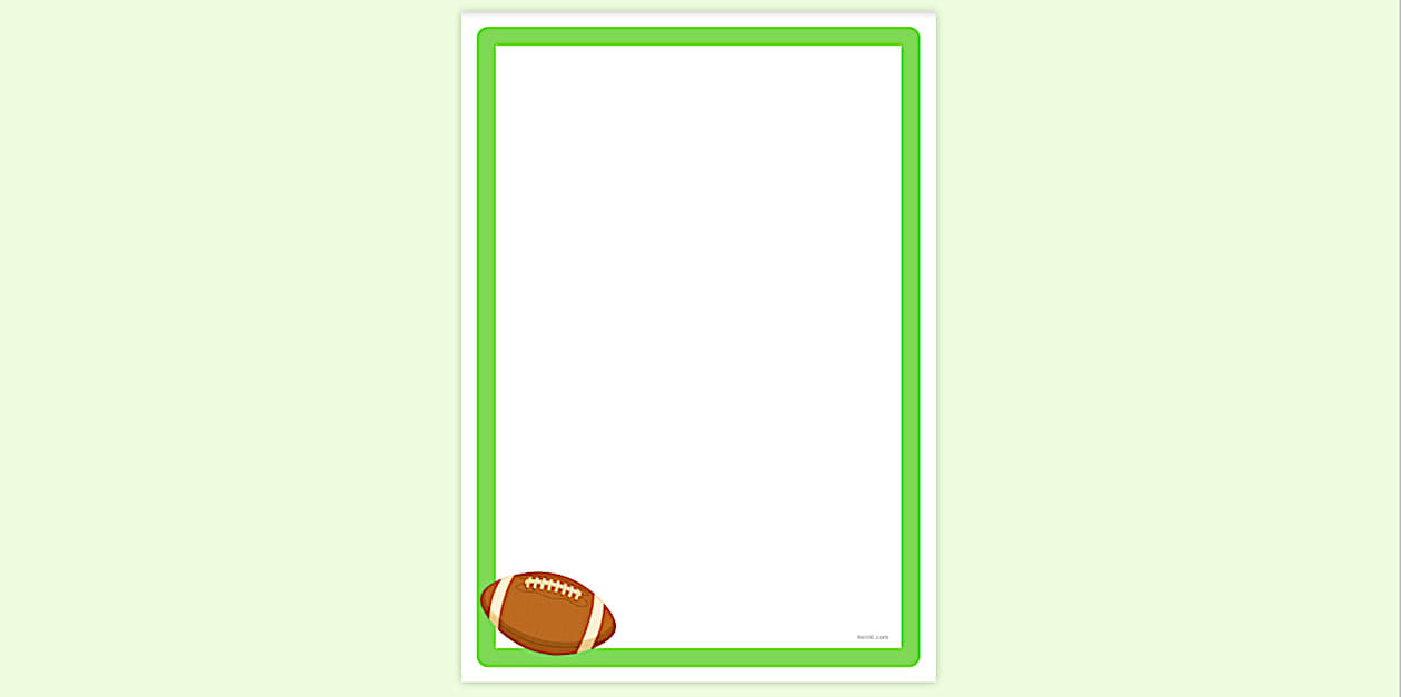 Rugby Ball Page Border (Teacher-Made) - Twinkl