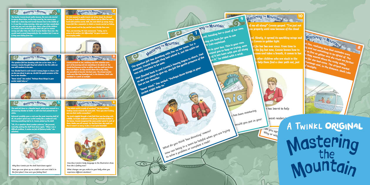 'Mastering the Mountain' KS2 Story Discussion Cards - Twinkl