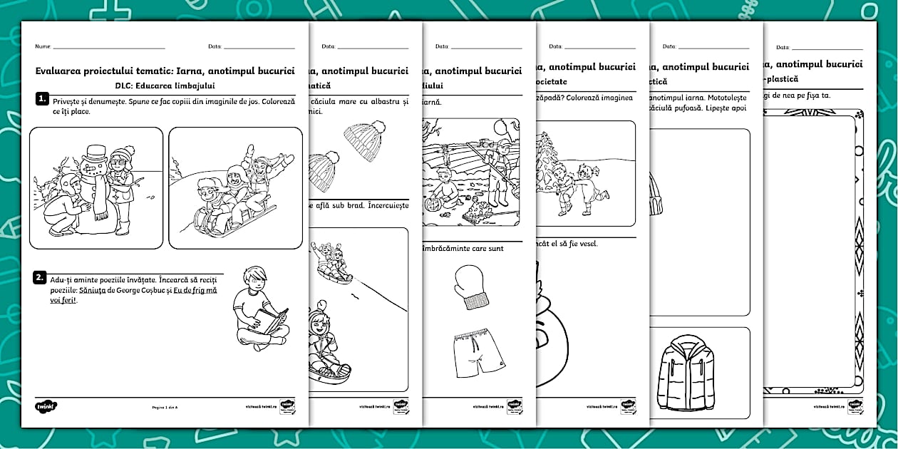 Evaluare proiect Iarna, anotimpul bucuriei Grupa mică