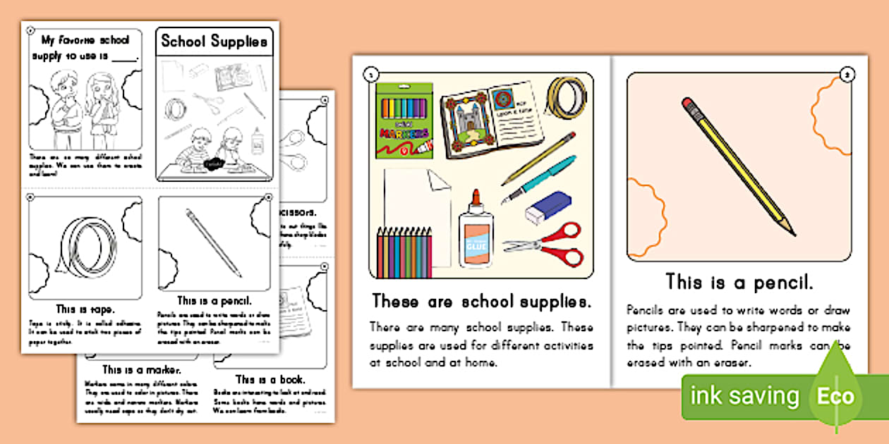 Augmentative and Alternative Communication: School Supplies Shared Reader