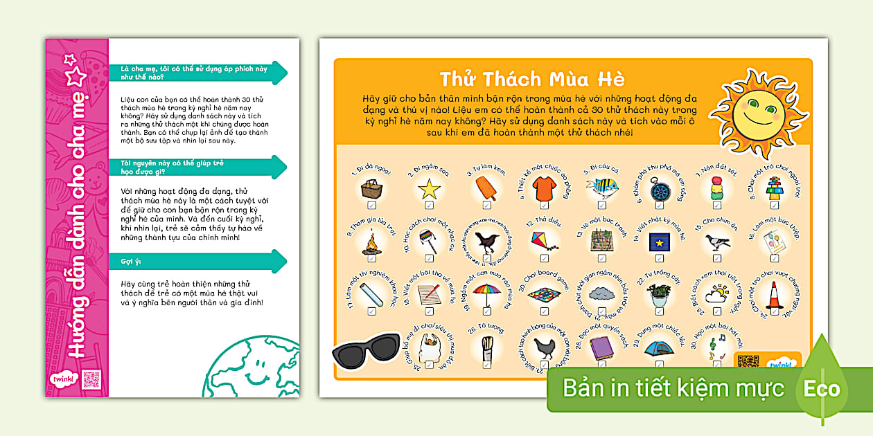 Áp Phích Thử Thách Mùa Hè
