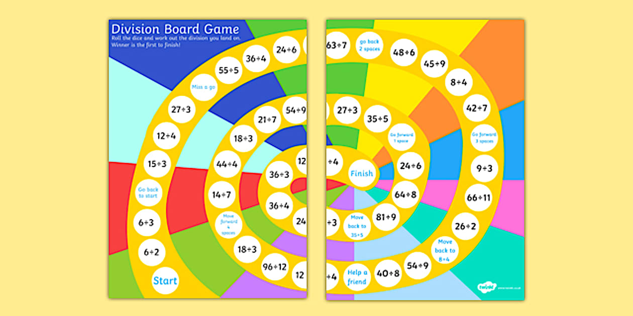 Division Game | Maths Board Games | Teaching Resources