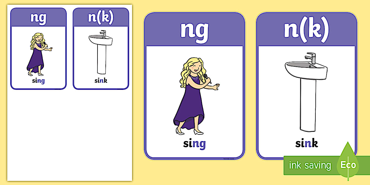 My 'Ng' Sound Family Flashcards (teacher made) - Twinkl