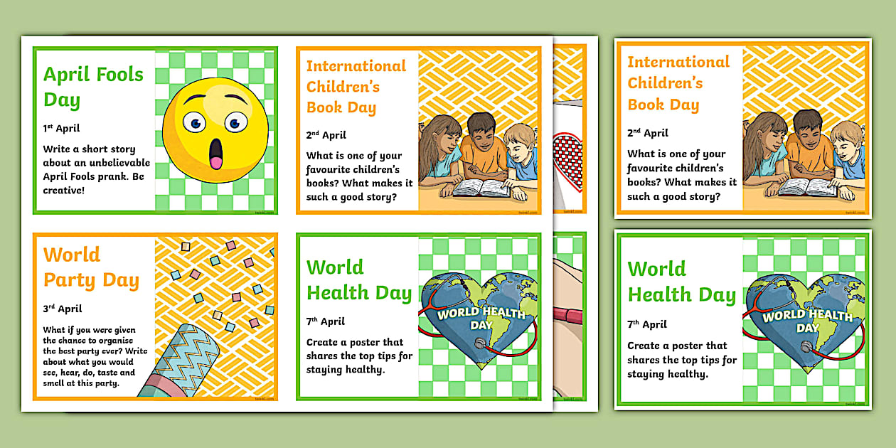 Quick Writes: Special Days in April (teacher made) - Twinkl