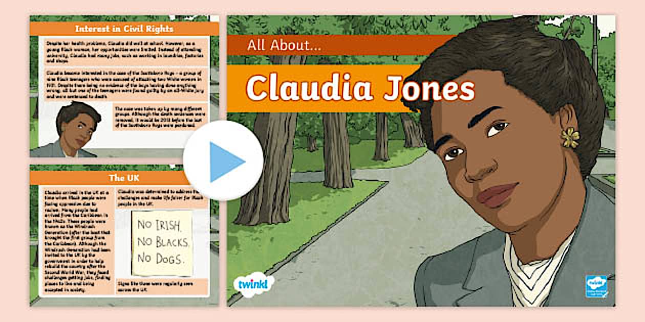 KS2 All About Claudia Jones PPT - Twinkl