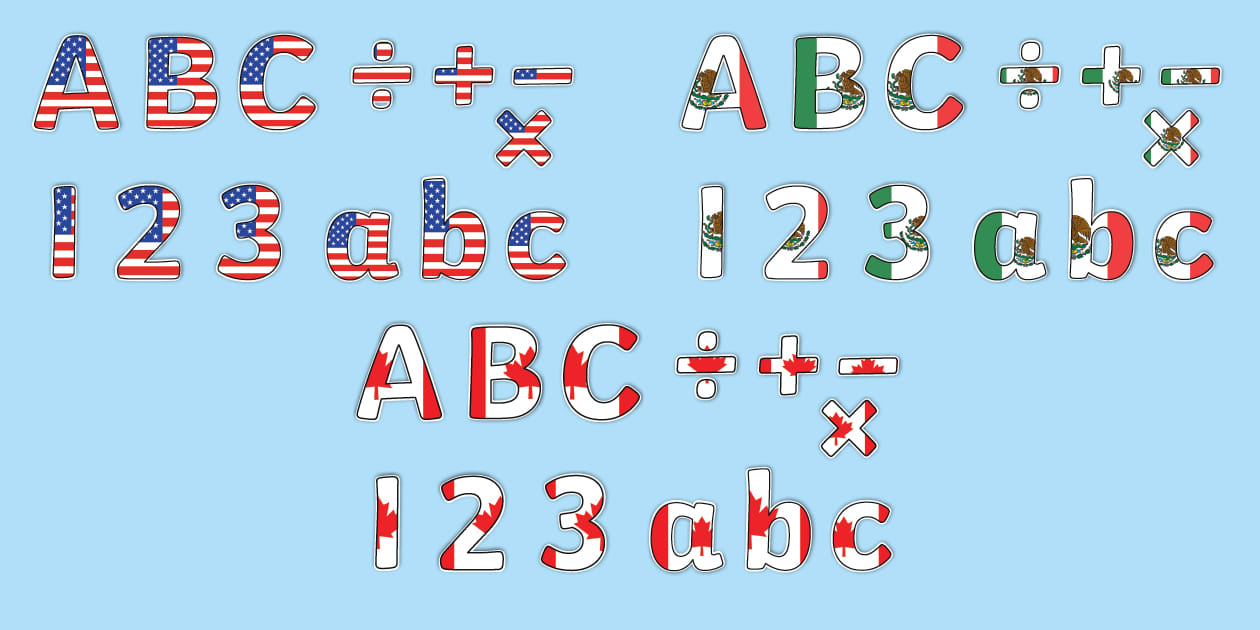 North America Display Lettering Pack (teacher made) - Twinkl