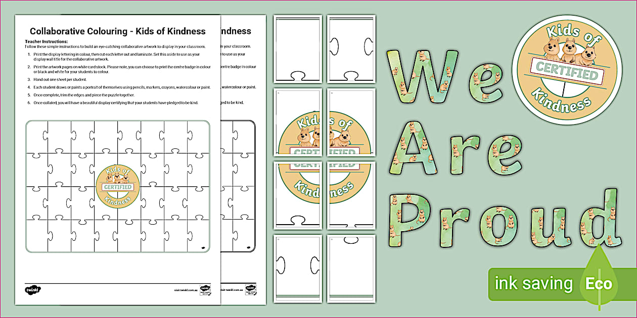 We are Proud to Be Kids of Kindness Collaborative Art Display