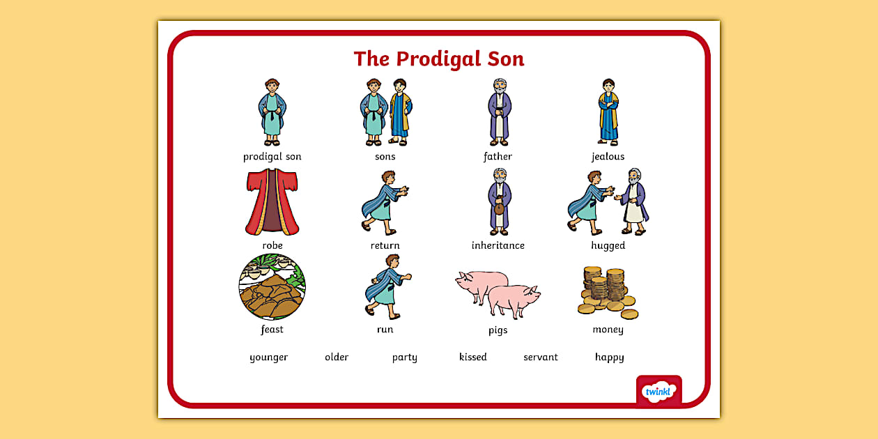 The Prodigal Son Word Mat (teacher made) - Twinkl