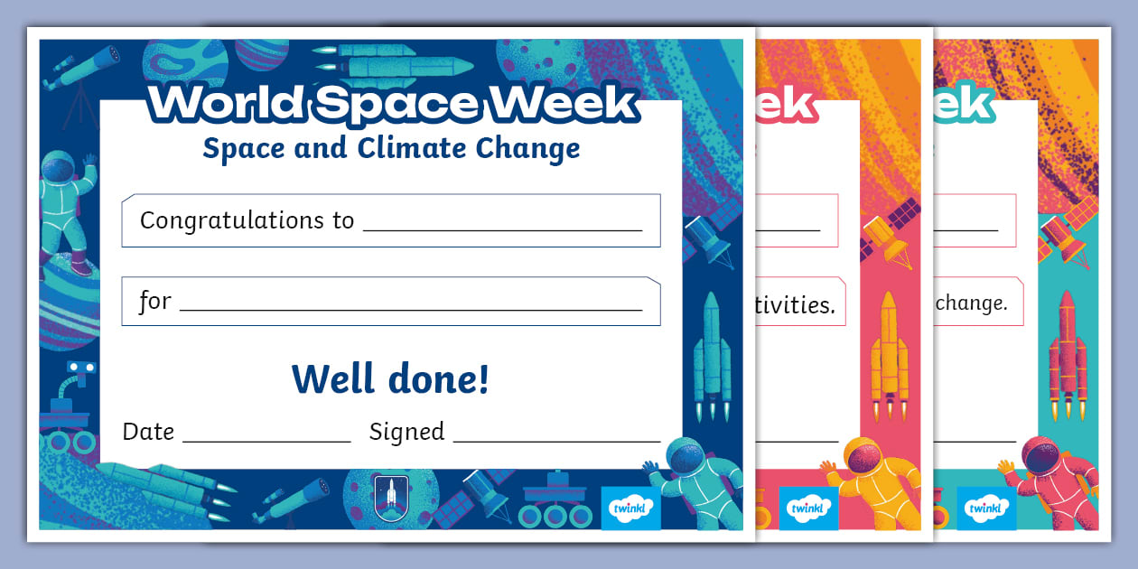 World Space Week Certificates (teacher made) - Twinkl