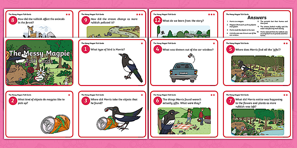 The Messy Magpie Talk Cards (teacher made) - Twinkl
