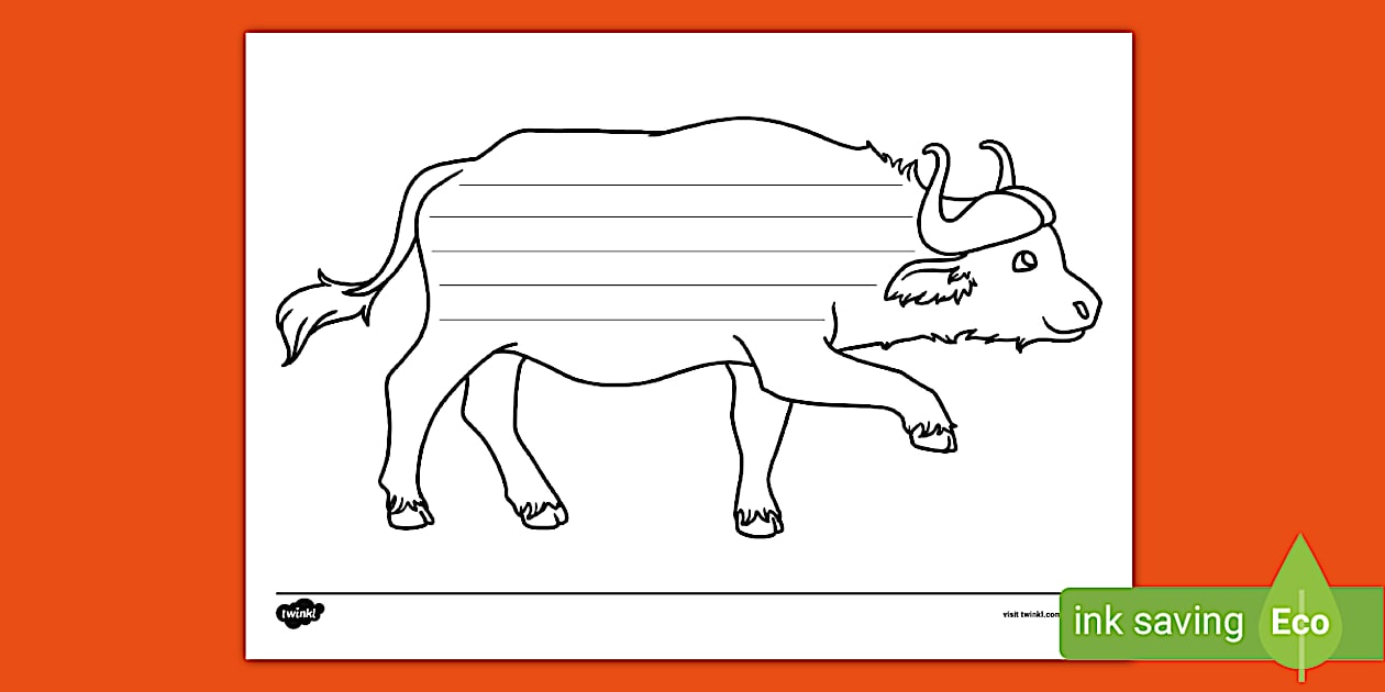 Buffalo Writing Template (Teacher-Made) - Twinkl