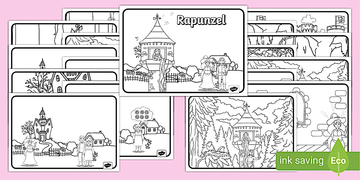 Rapunzel Story Visual Aids (teacher made) - Twinkl