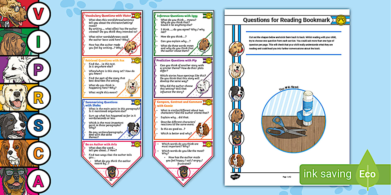 Year 4 Questions for Reading Bookmark Question Cards - Primary