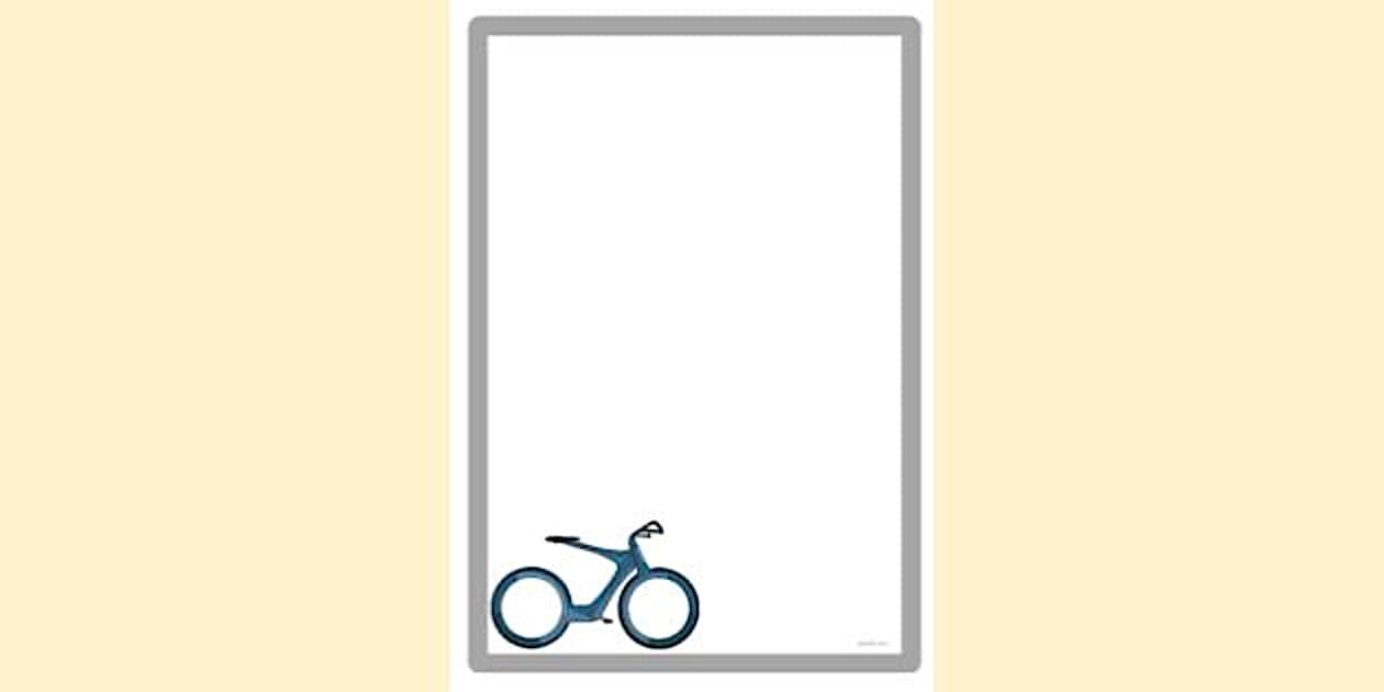 Future Bike Border | Page Borders | Twinkl (teacher made)