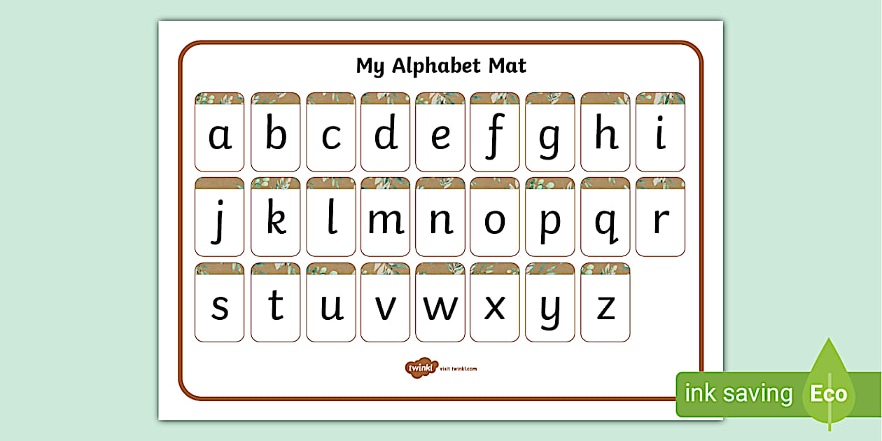 Botanical Themed Natural Alphabet Mat - (teacher made)