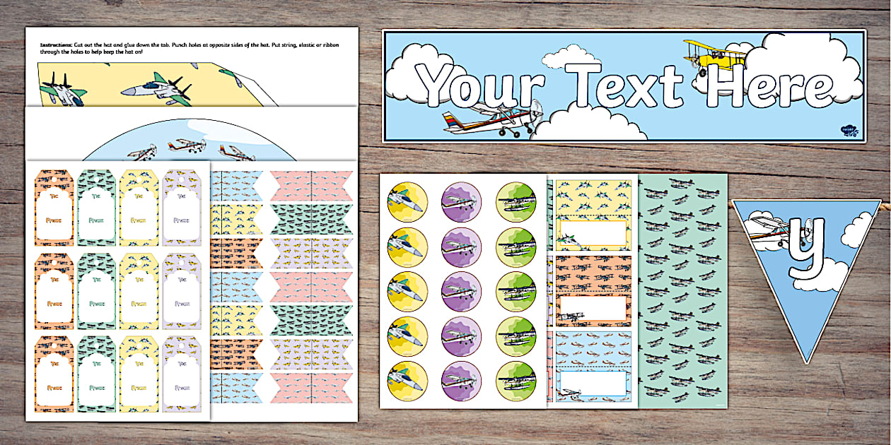 Aeroplane Themed Decorations Pack | Twinkl Party