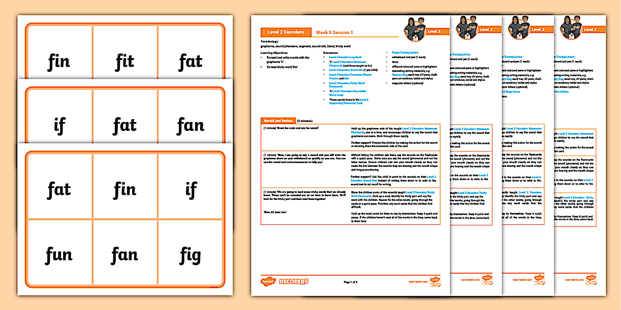 KS2 ‘h’, ‘b’, 'f’, ‘ff' Level 2 Decoders Week 5