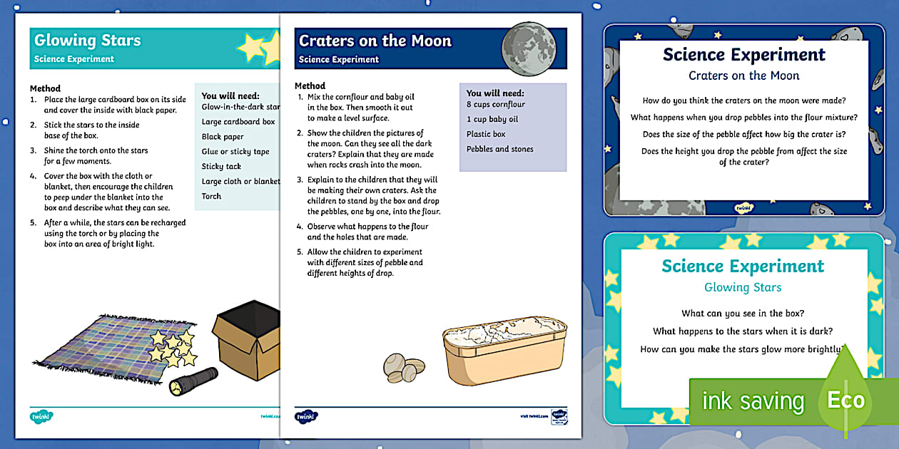 Space Themed Science Experiments - EYFS Resource Pack