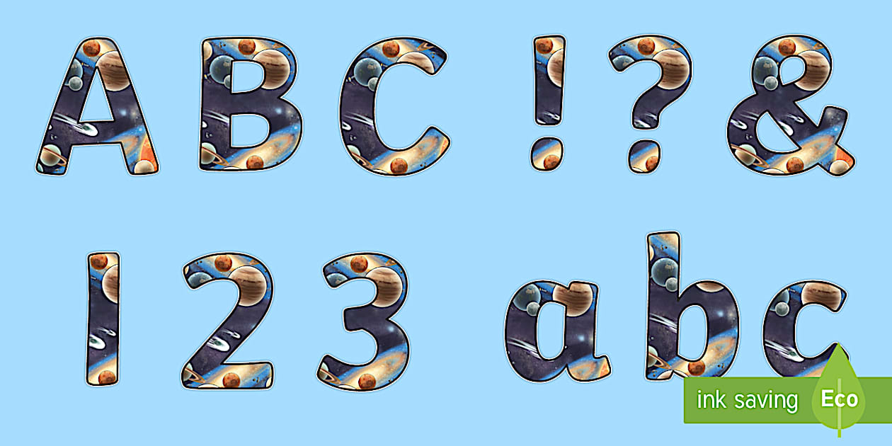 Space Display Lettering - Primary Resources (teacher made)