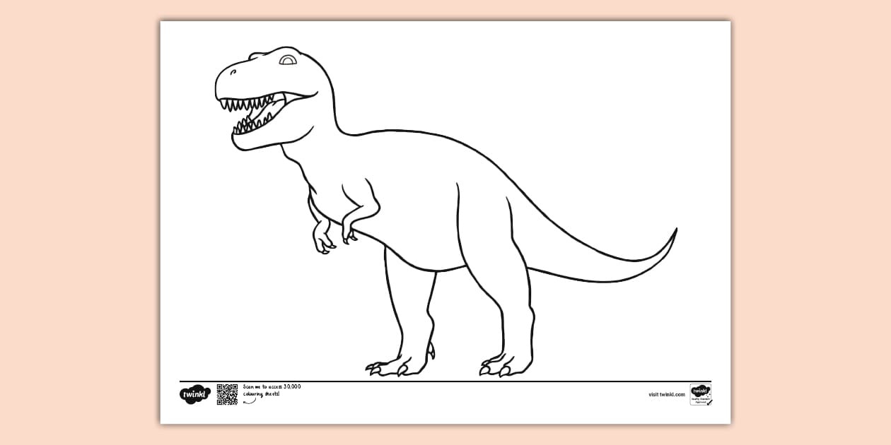 T-Rex Colouring Sheet - Twinkl - EYLF (Teacher-Made)