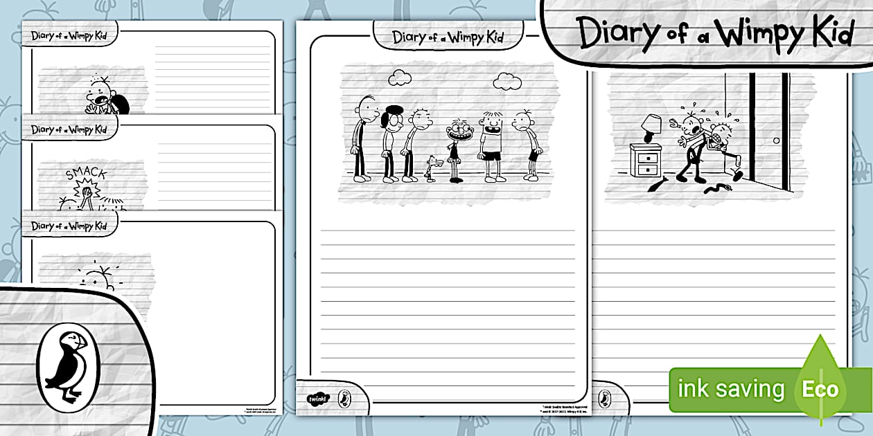 FREE! - Diary of a Wimpy Kid Writing Pages - Twinkl