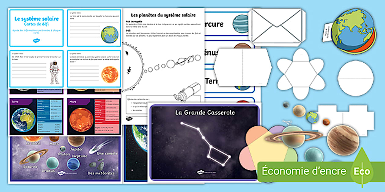 Lapbook sur le système solaire - cycle 2
