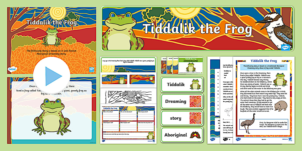 Tiddalik the Frog Activity Pack Aboriginal Dreaming Story
