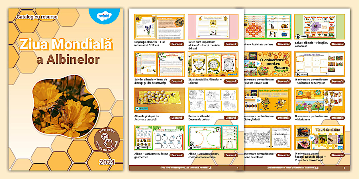 FREE! - GRATUIT Ziua Mondială a Albinelor – Catalog cu resurse