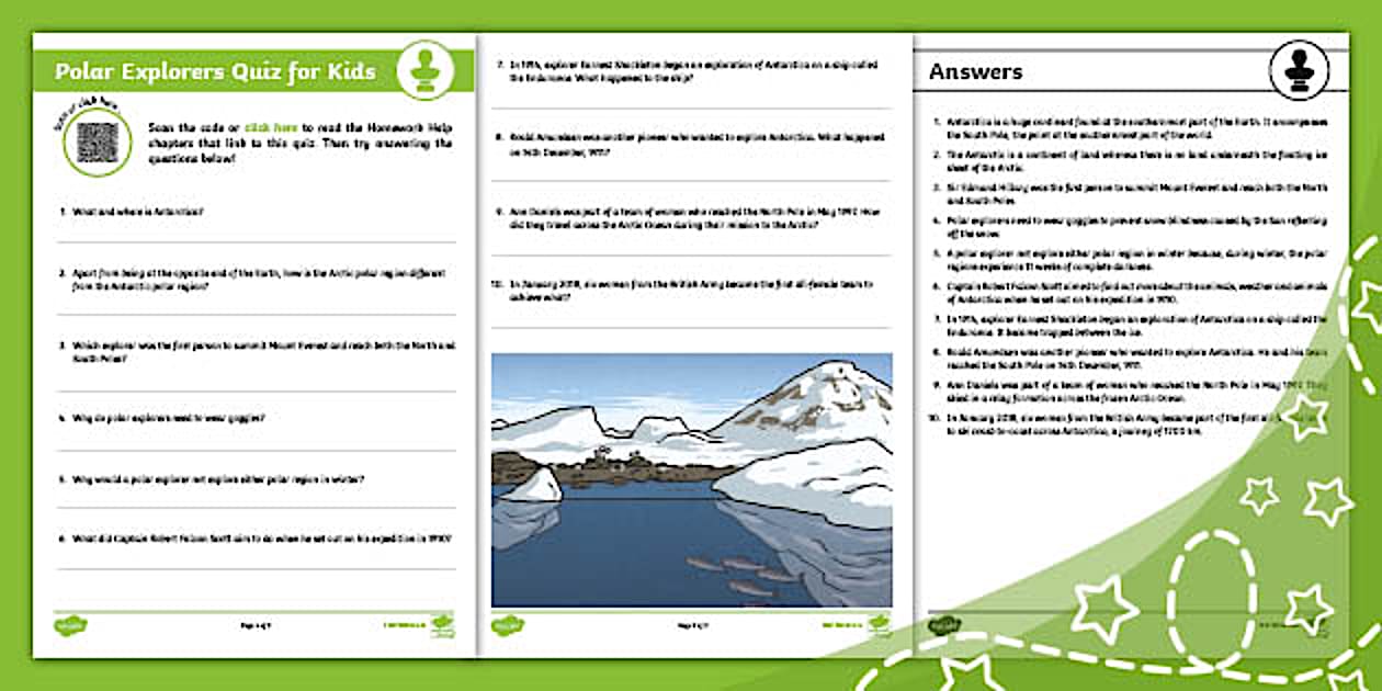 Polar Explorers Quiz for Kids (teacher made) - Twinkl
