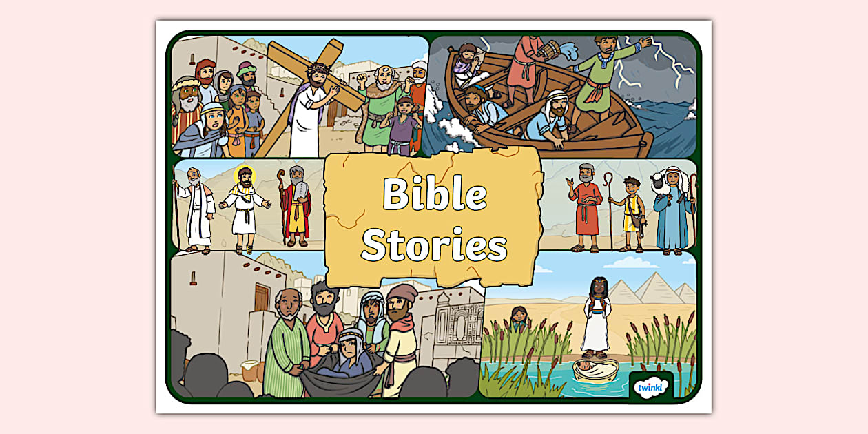 Bible Stories Display Poster (Teacher-Made) - Twinkl