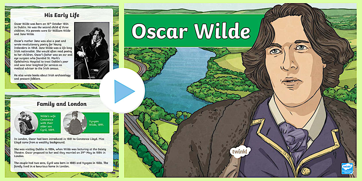 Oscar Wilde Information - Twinkl Ireland Resources - Twinkl