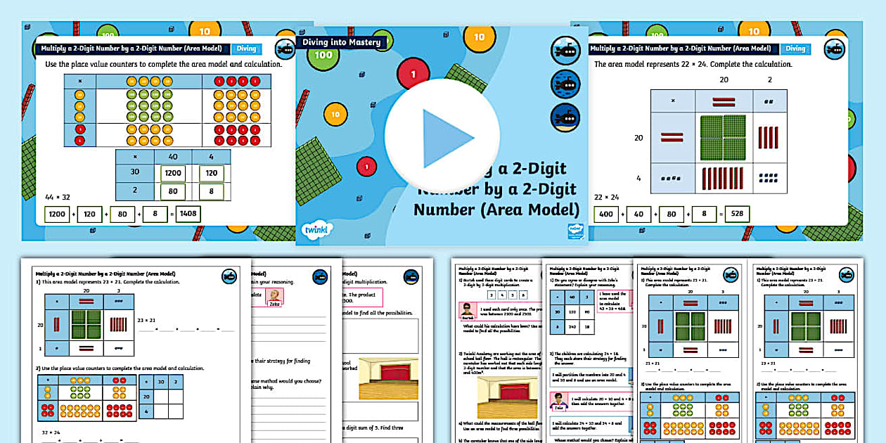 👉 Y5: Step 2 Multiply 2-Digit Number by 2-Digit (Area Model)