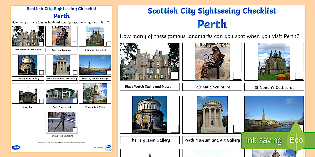 City Of Perth Activity Sheet | Twinkl Resources - Twinkl