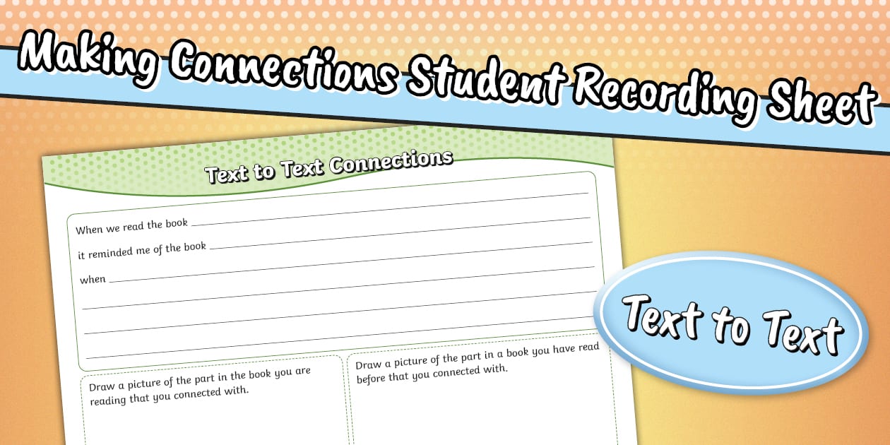 Text to Text Student Activity Sheet ∣ F-2 Literacy