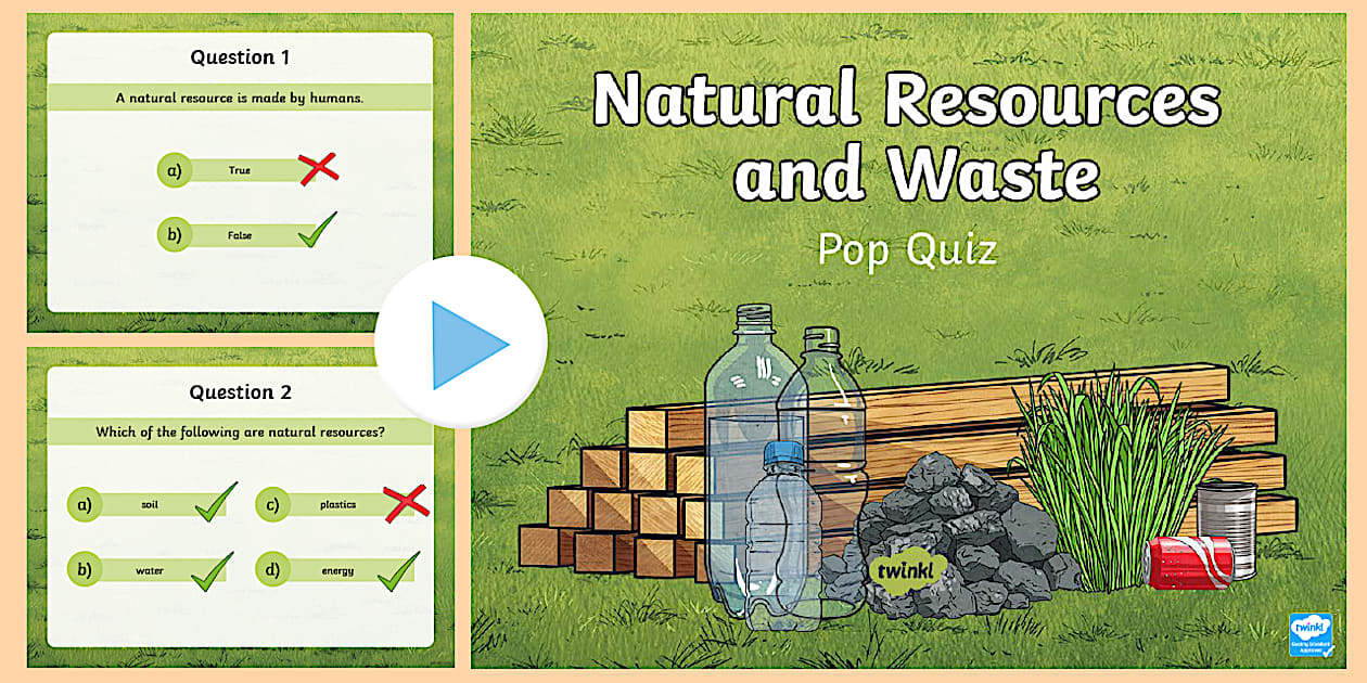 Quiz Presentation on Natural Resources and Waste - Twinkl