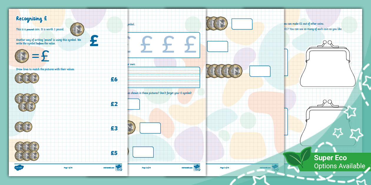 Recognising £ and p (Ages 5 - 7) (teacher made) - Twinkl