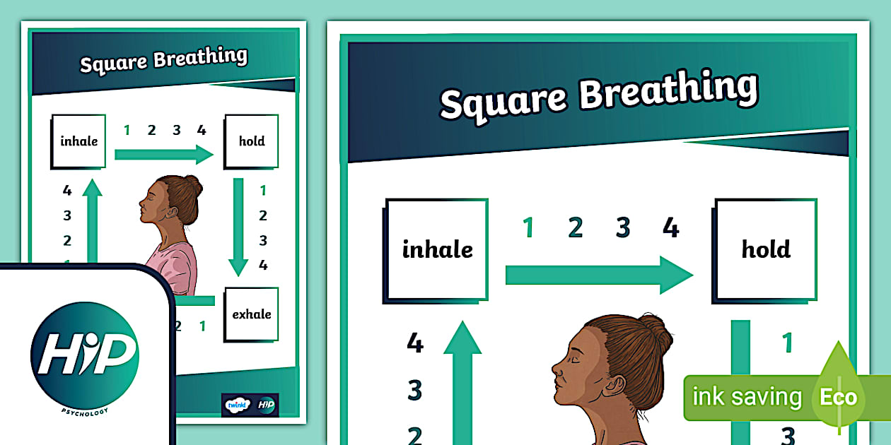 FREE! - Square Breathing (teacher made) - Twinkl